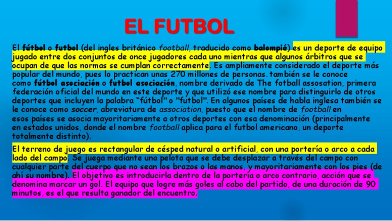 El Futbol | PDF