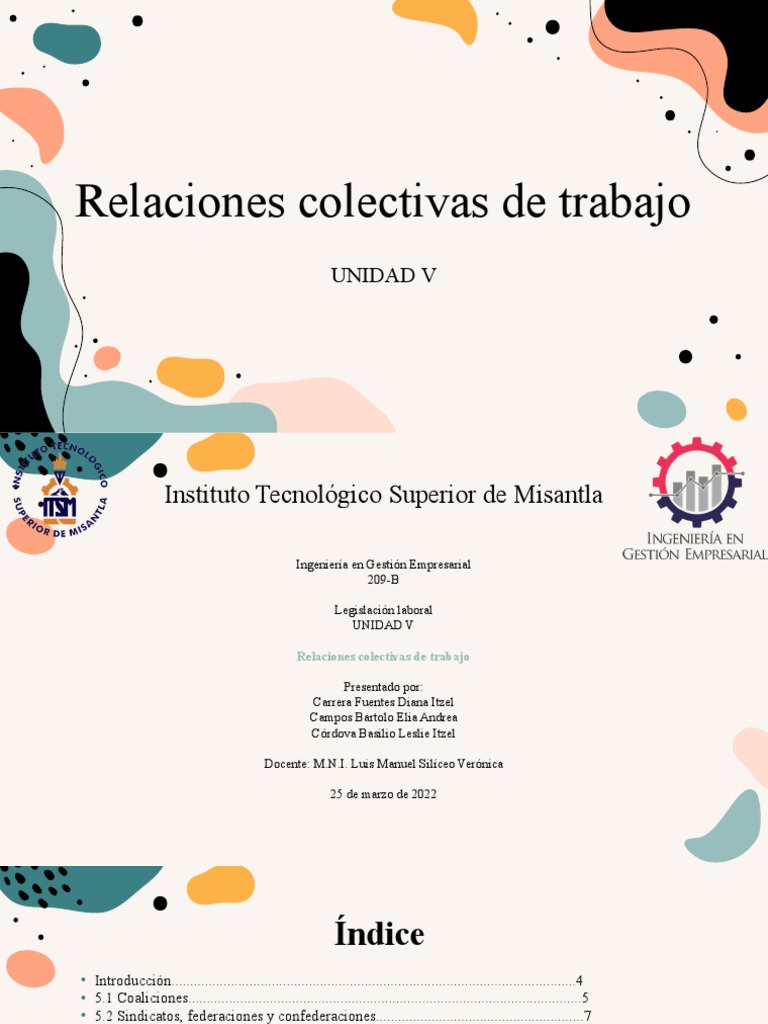 Relaciones colectivas trabajo | PDF | Sindicato | Derecho laboral