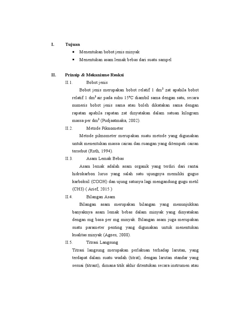 Bobot Jenis Dan Asamlemak | PDF | Sains & Matematika