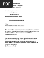 Epekto NG Pagsusunog NG Basura | PDF