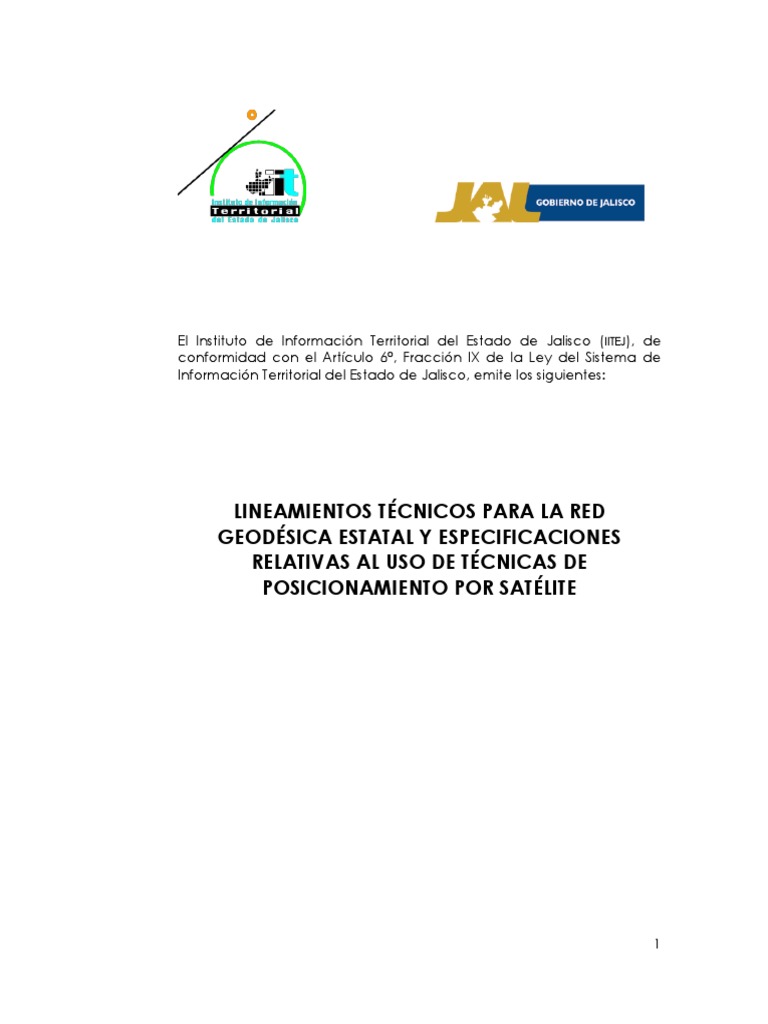 Red Geodesica Estatal | PDF | Geodesia | Sistema de Posicionamiento Global