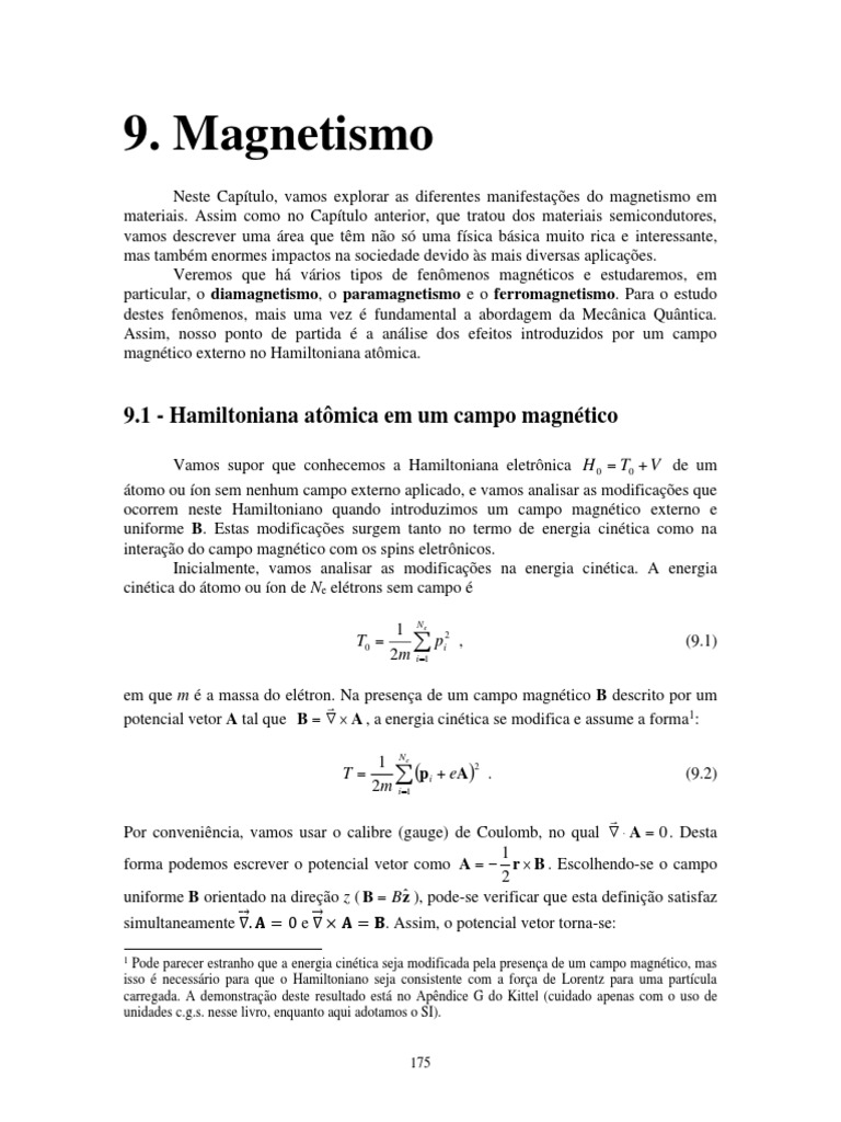 Cap9 Magnetismo | PDF | Magnetismo | Ferromagnetismo
