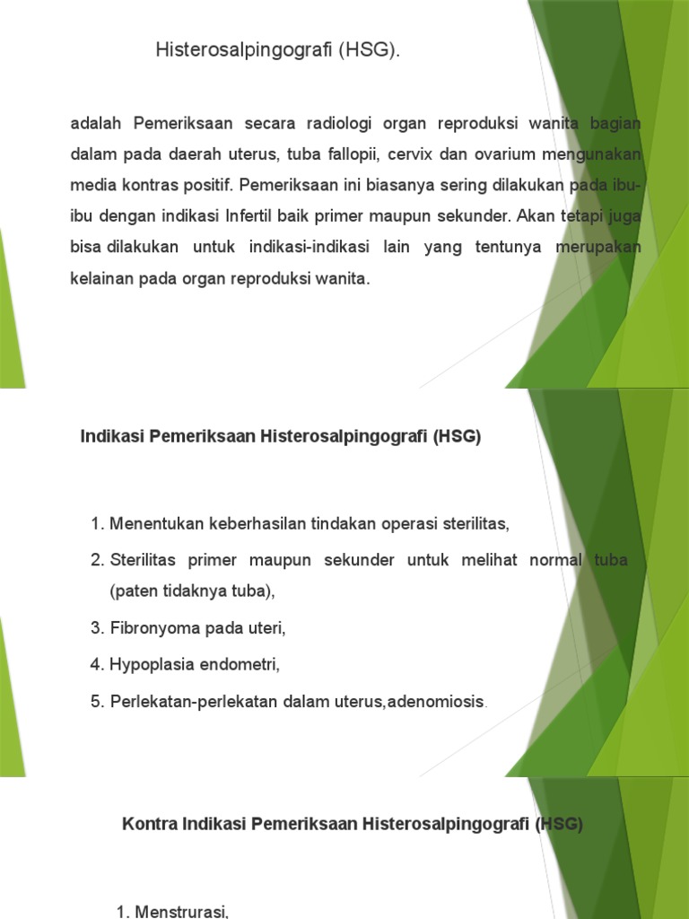 Histerosalpingografi (HSG) | PDF | Pengembangan Diri