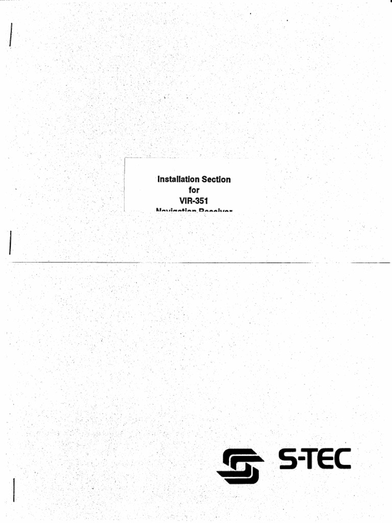 Vir-351 Installation Manual | PDF