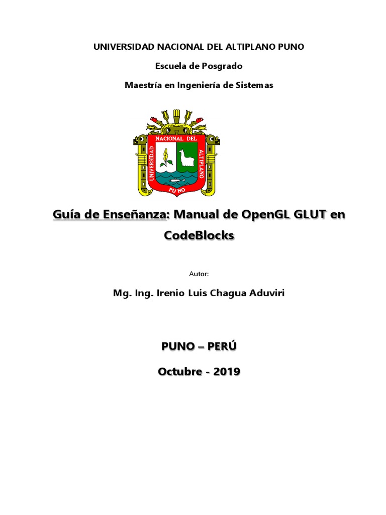 Guía OpenGL GLUT en CodeBlocks | PDF | Vector Euclidiano | Velocidad