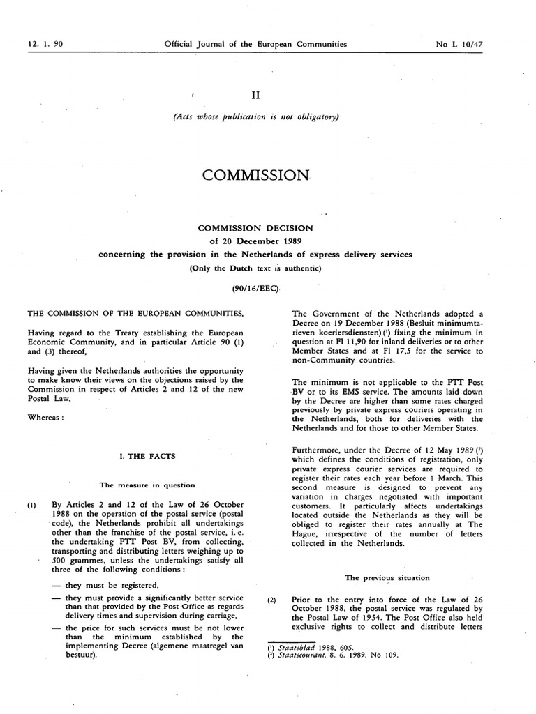 L 01019900112en00470052.pdf - en | PDF | Mail | United States Postal ...