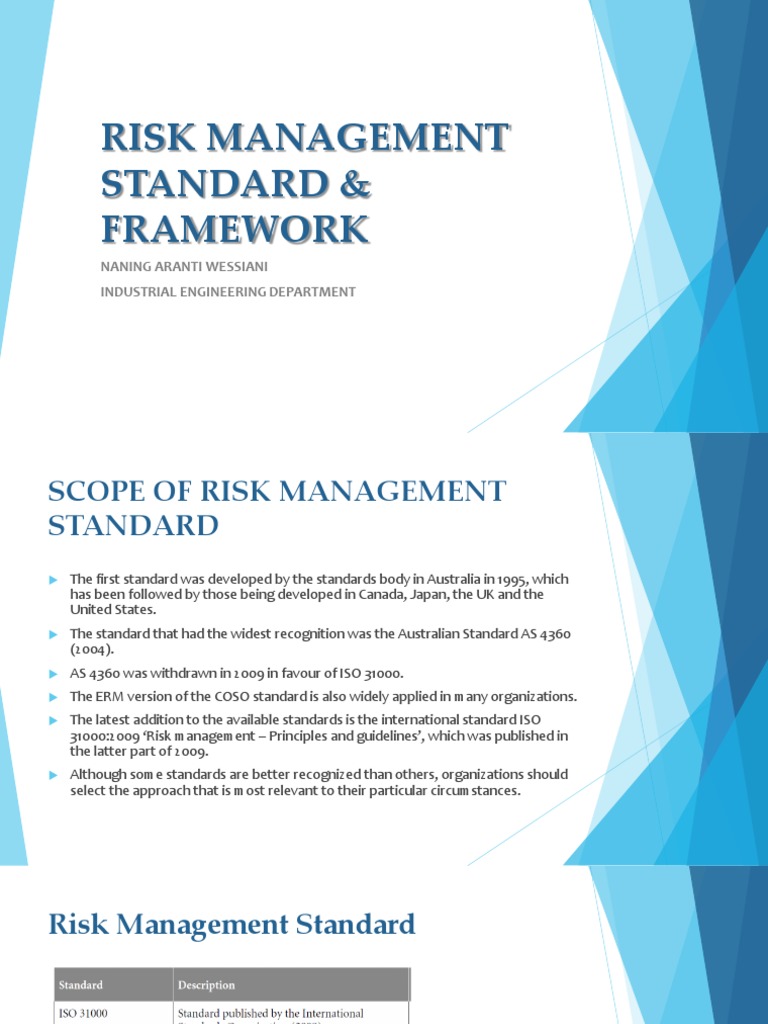 Risk Management Standards Overview | PDF | Risk | Risk Management