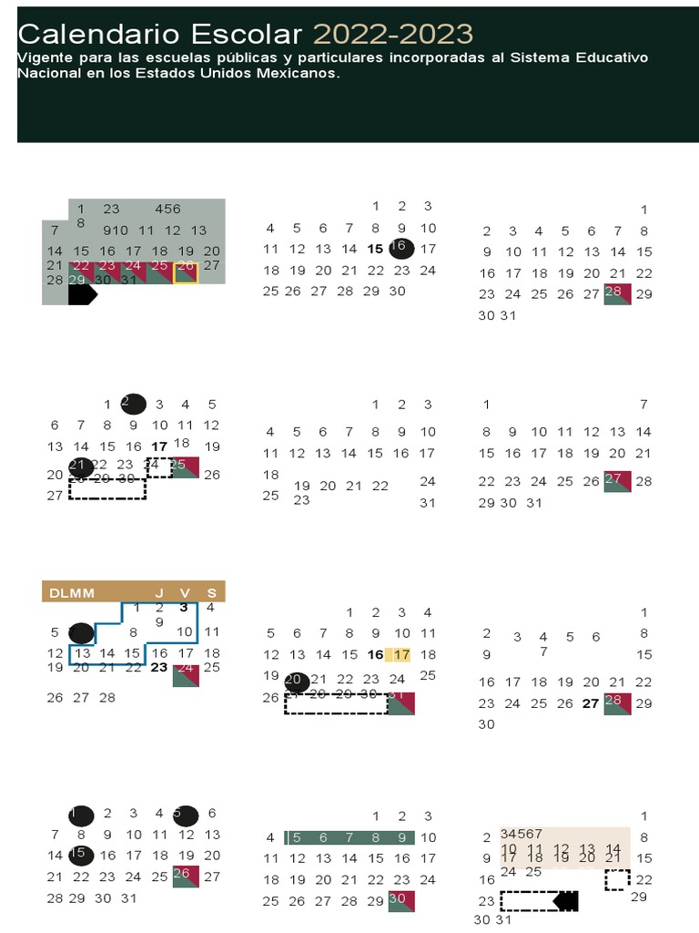 Calendario Escolar 2022-2023 SEP | PDF