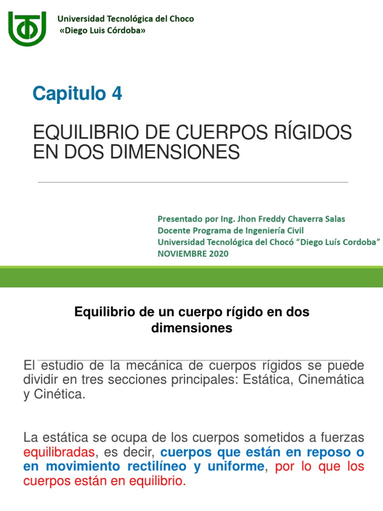 PRESENTACION CAPITULO 4 Version 2 | PDF | Fuerza | Mecanica clasica