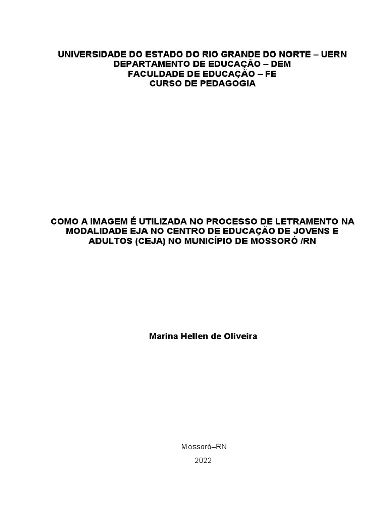 Modelo Pré-Projeto TCC | PDF | Imagem | Aprendizado