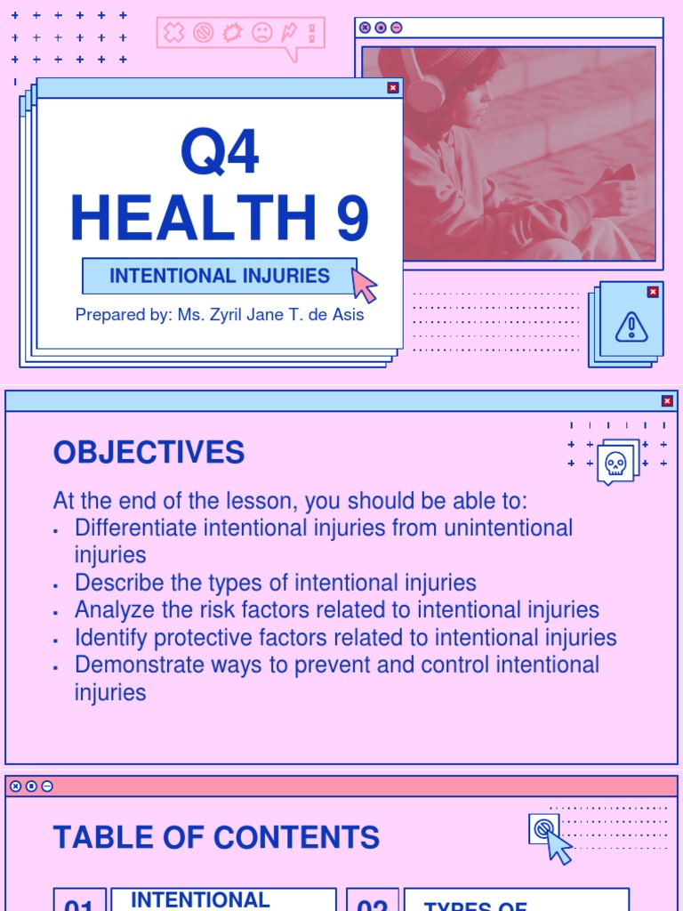 Q4 Health9 Intentional Injuries | PDF | Violence | Child Abuse