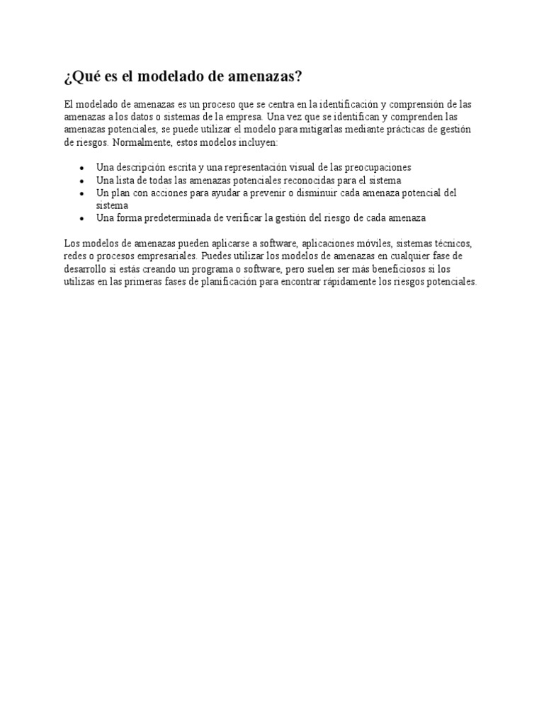 Qué Es El Modelado de Amenazas | PDF