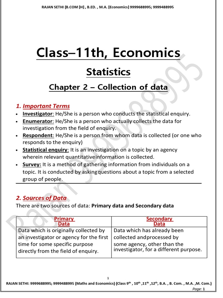 Collection of Data | Download Free PDF | Sampling (Statistics) | Randomness