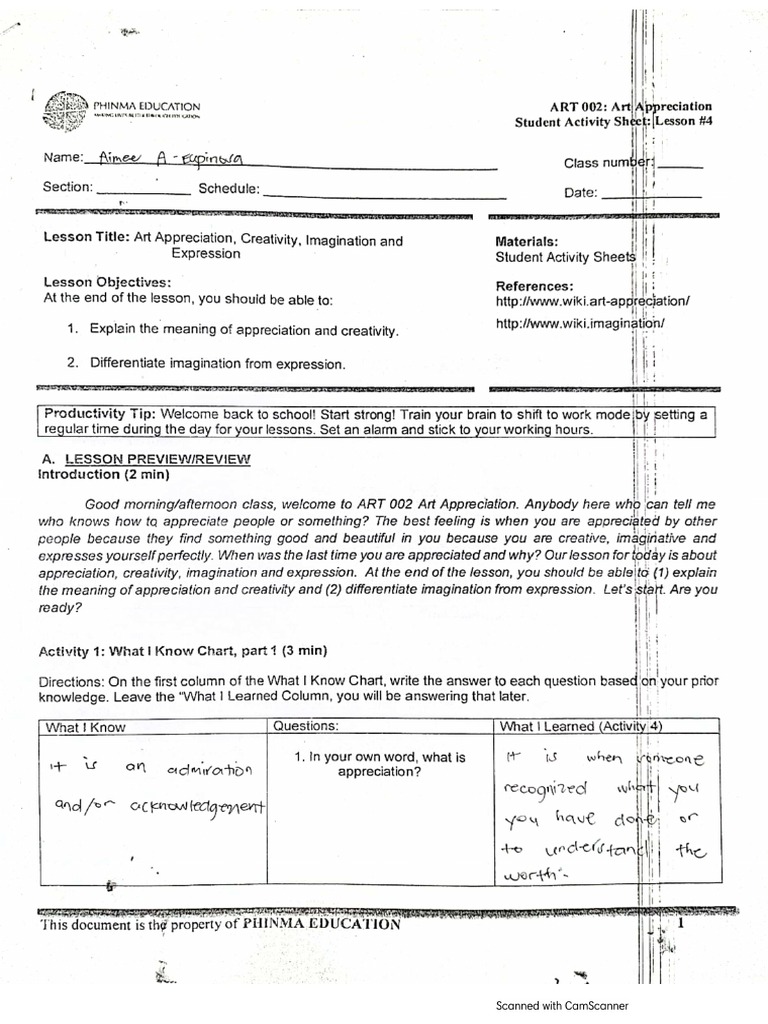 Art 002 Lesson 4 | PDF
