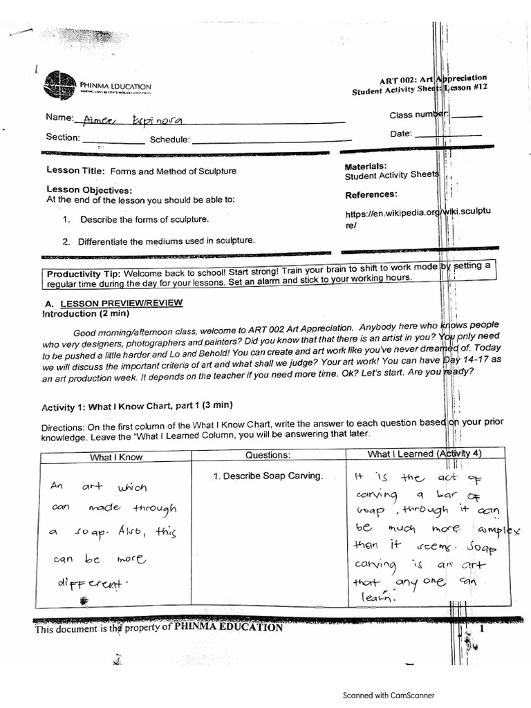 Art 002 Lesson 12 | PDF