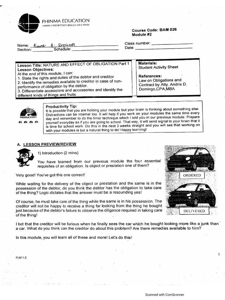 Bam 026 Module 2-3 Aaespinosa | PDF