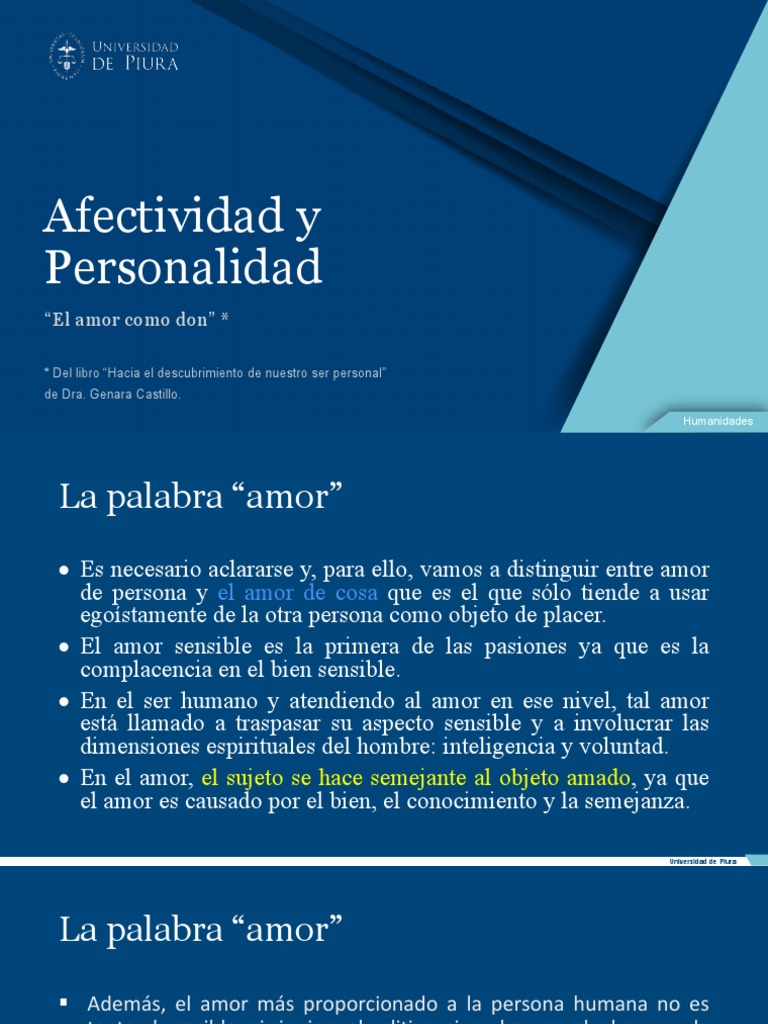 Amor Personal: Claves y Distinciones | PDF | Amor | Principios éticos