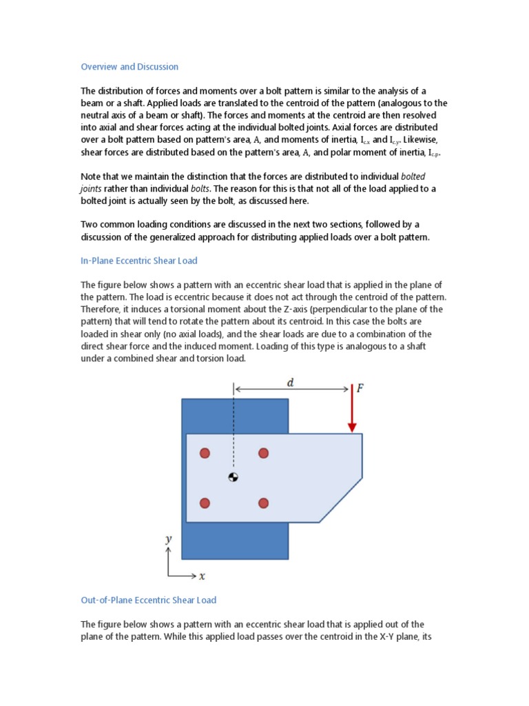 Bolt Pattern Force Distribution - MechaniCalc | PDF | Bending | Beam ...