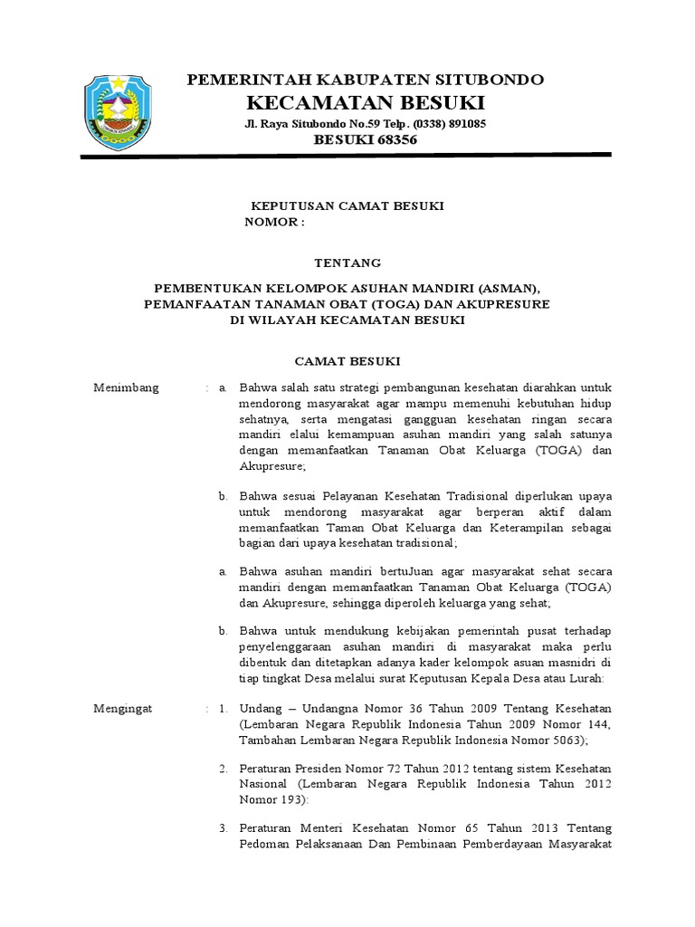 Pembentukan Kelompok Asuhan Mandiri Besuki | PDF