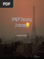 SYNOP Data Format Guide | PDF | Cloud | Fog