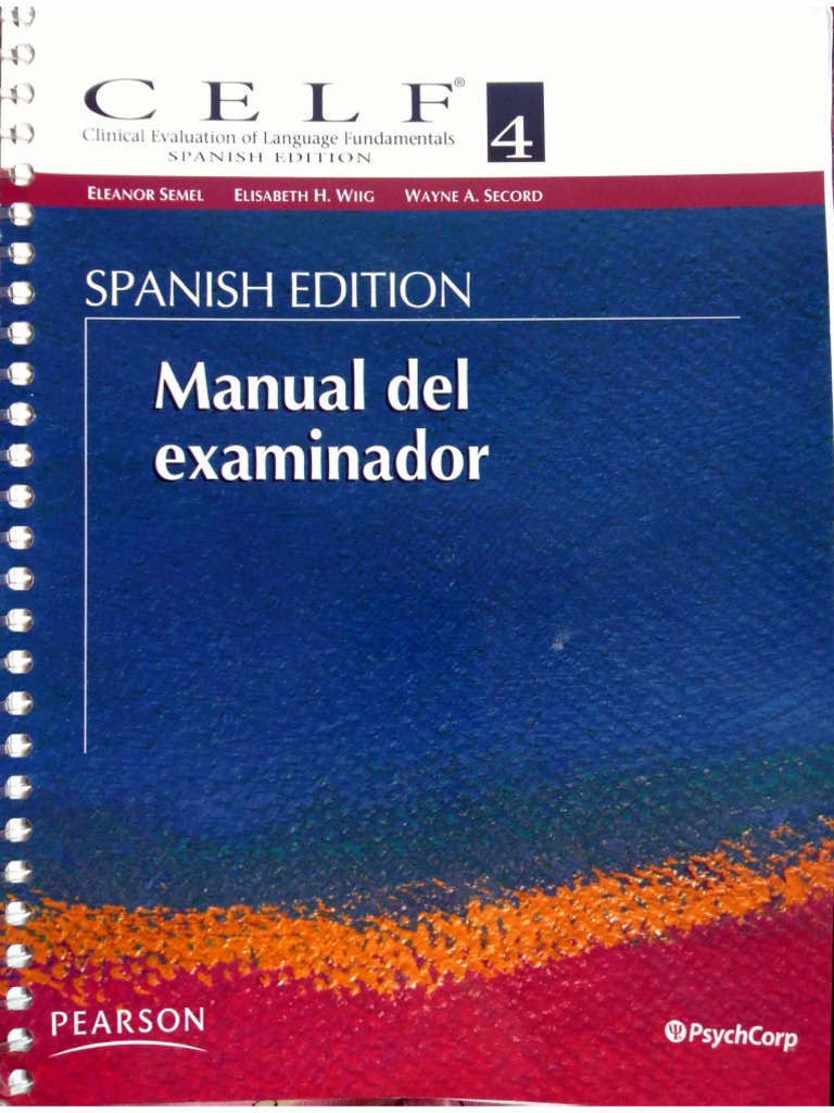 CELF 4 - Manual Del Examinador | PDF