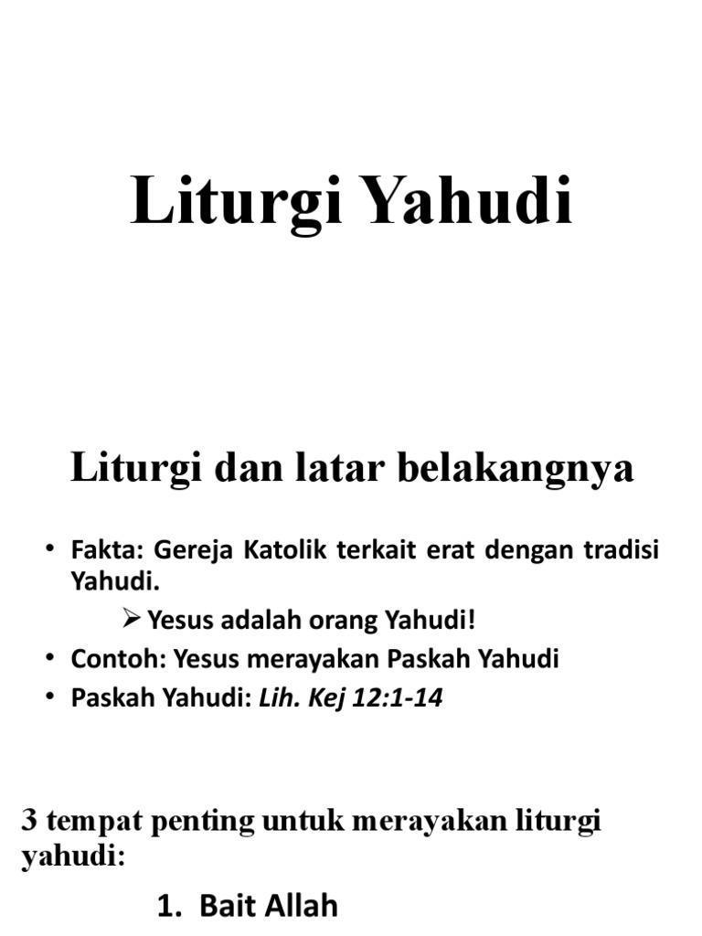 Worship - 2 - Tradisi Yahudi | PDF