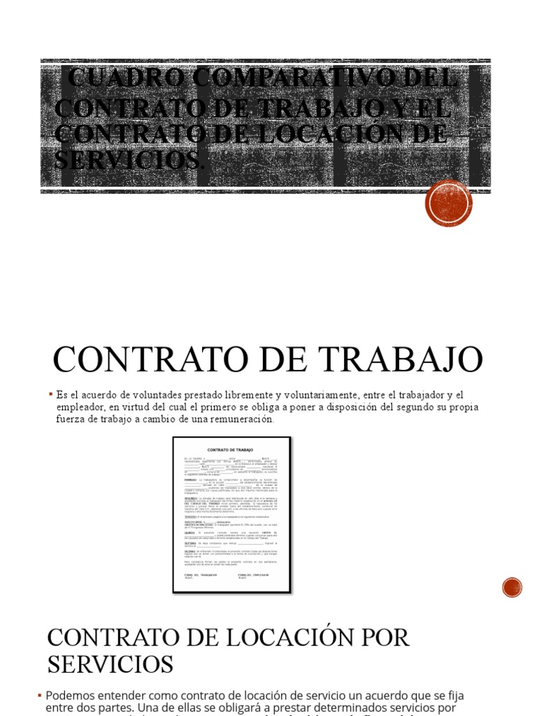 Cuadro Comparativo de Contratos Laborales | PDF | Derecho laboral | Salario