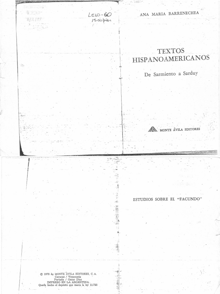 Barrenechea - La Configuración Del Facundo | PDF