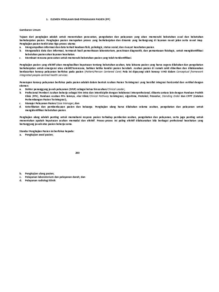 Standar Elemen PP 1 Dan PP 2 | PDF