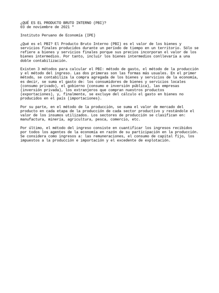 El Pbi | PDF