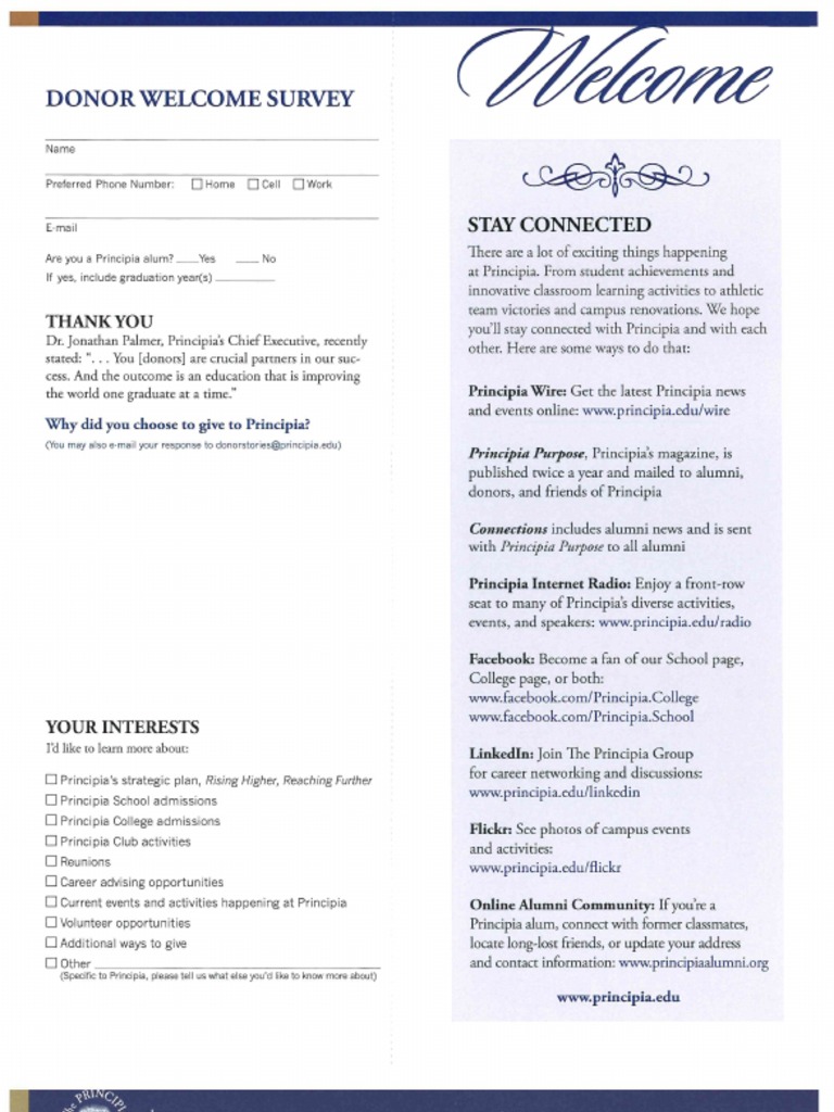 2011 New Donor Welcome Packet | PDF