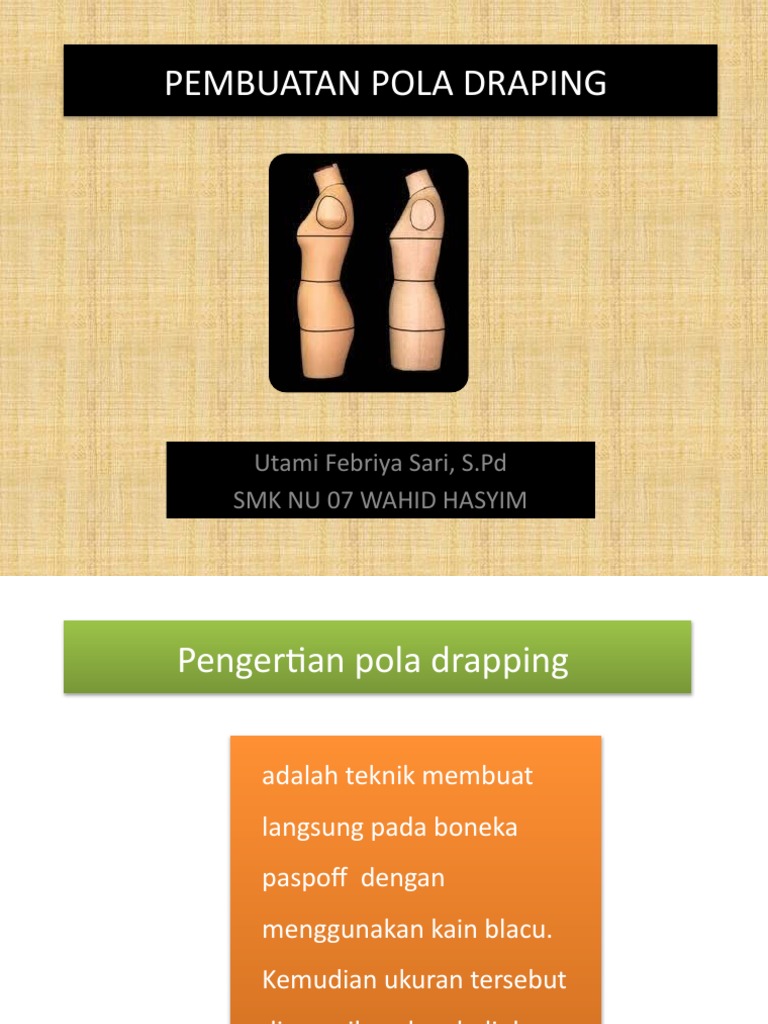 Pembuatan Pola Draping | PDF