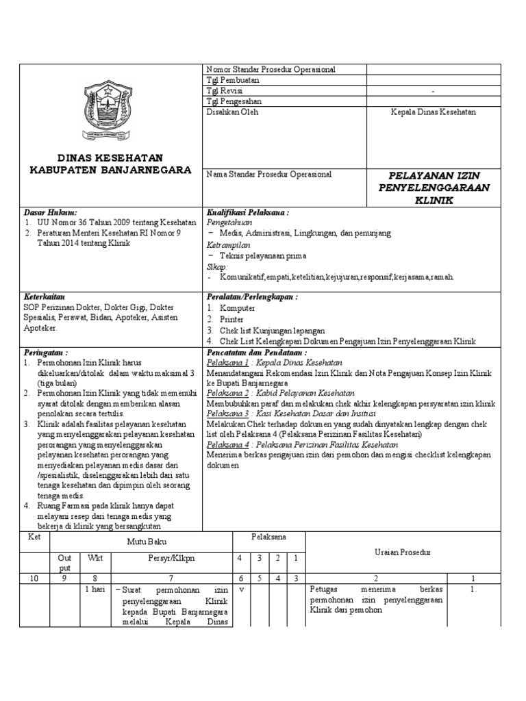 Sop Klinik | PDF