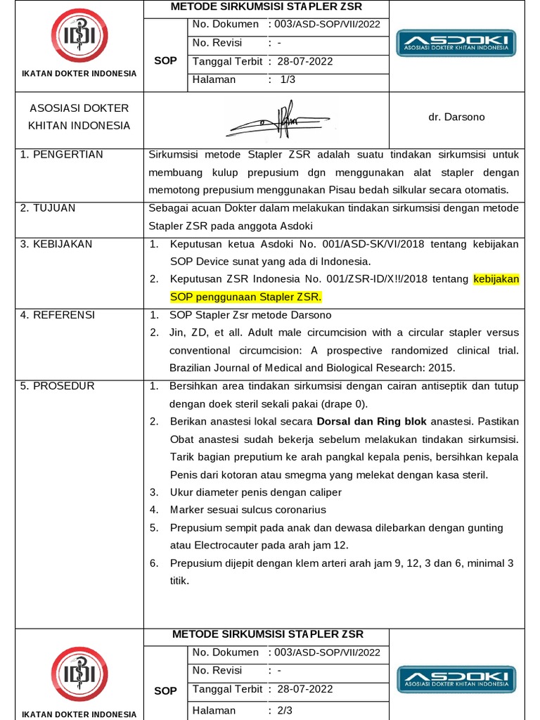 Sop Stapler ZSR Asdoki | PDF