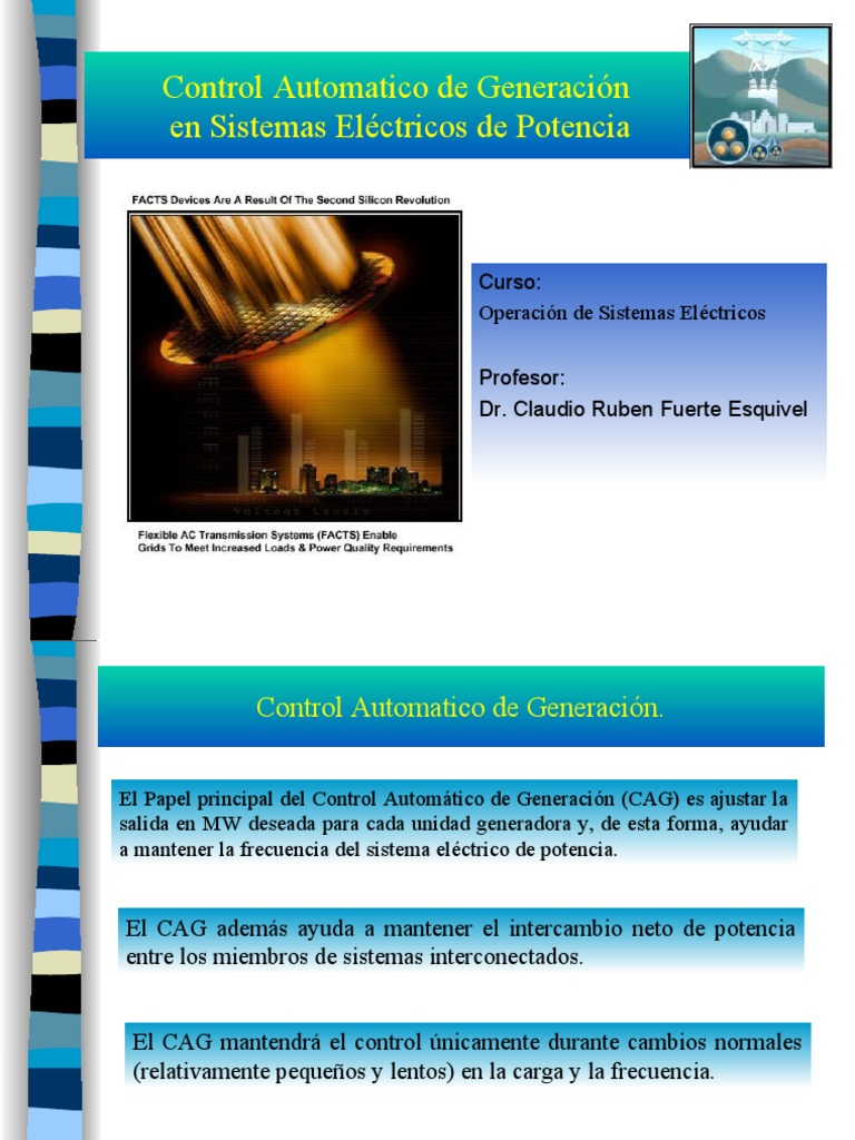 Control Automatico de Generación en Sistemas Eléctricos de Potencia ...