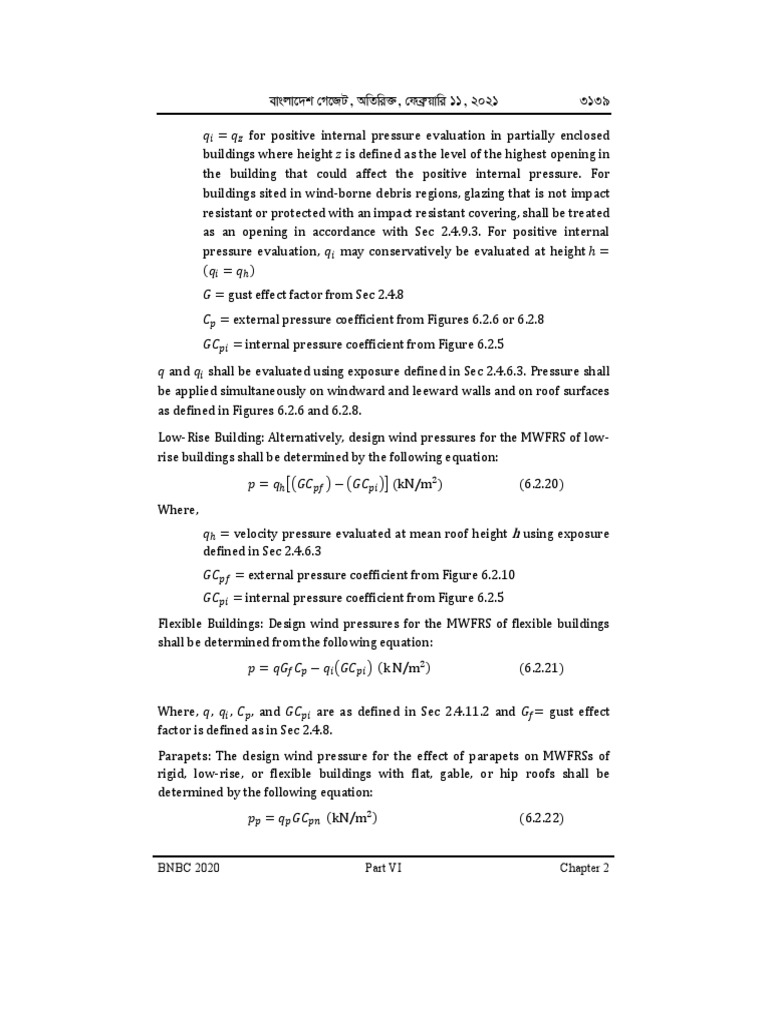 Wind Load Clauses, Formulas and Equations - Part-3 | PDF | Pressure ...