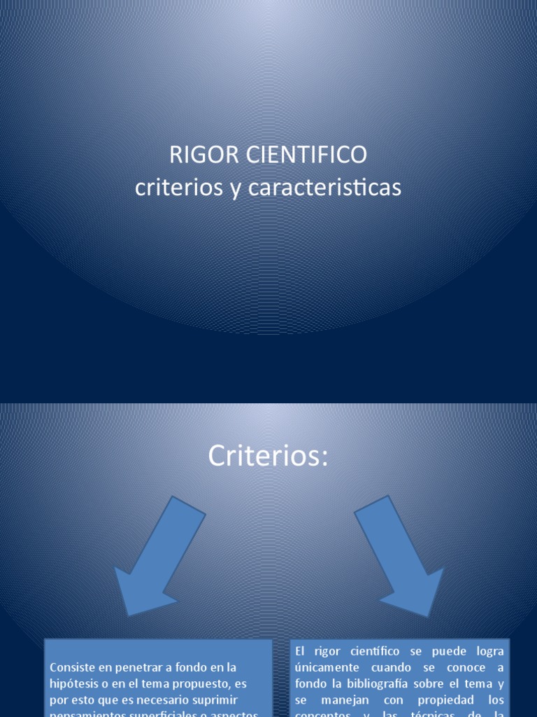 Rigor Cientifico | PDF