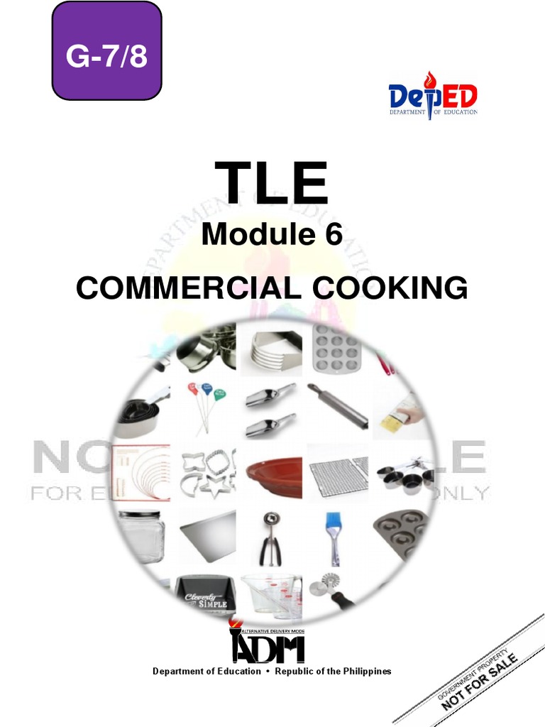 TLE G 7 8 Module 6 Commercial Cooking - Week 6 8 Practice Occupational ...