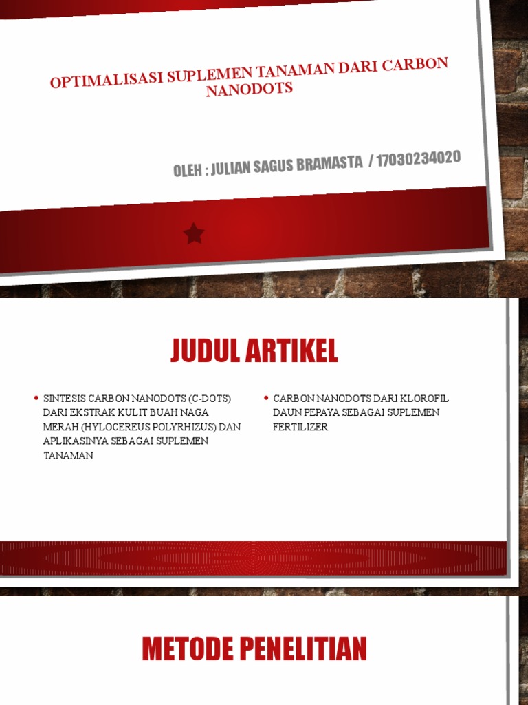 C-Dots: Suplemen Tanaman Inovatif | PDF