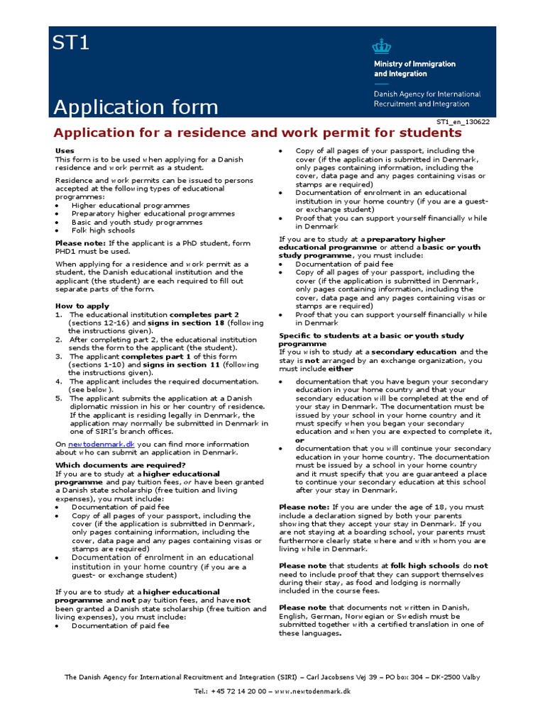 ST1 en | PDF | Fee | Travel Visa