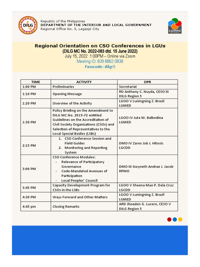 Program of Activity | PDF