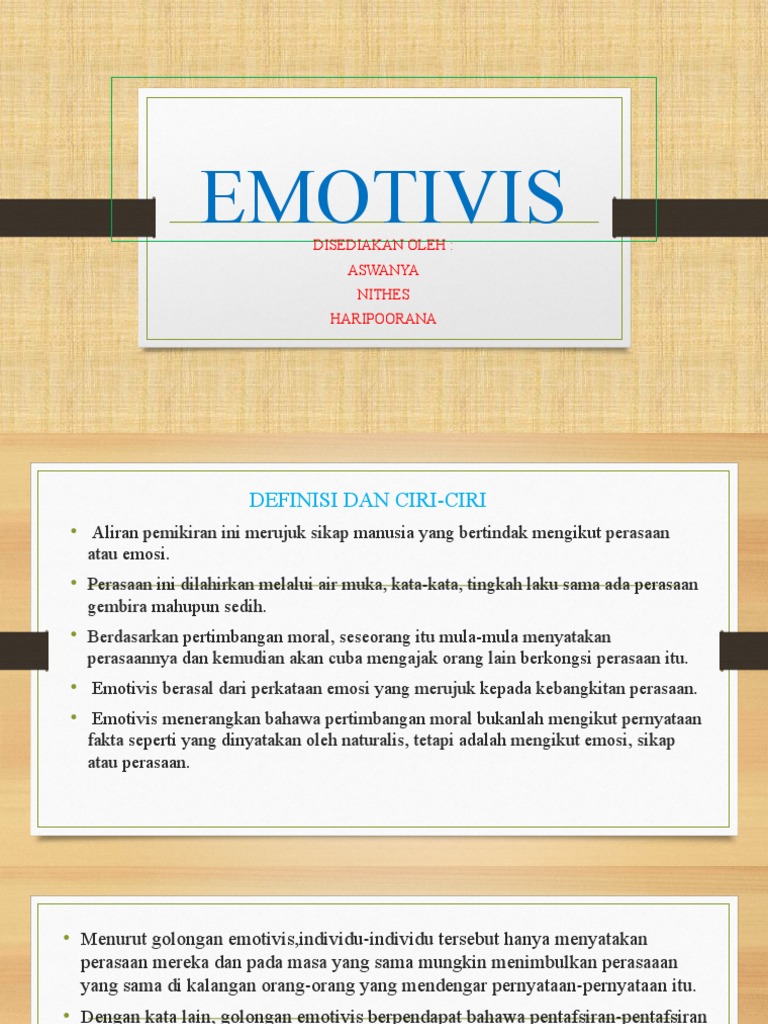 Emotivis 2 | PDF | Karier & Perkembangan