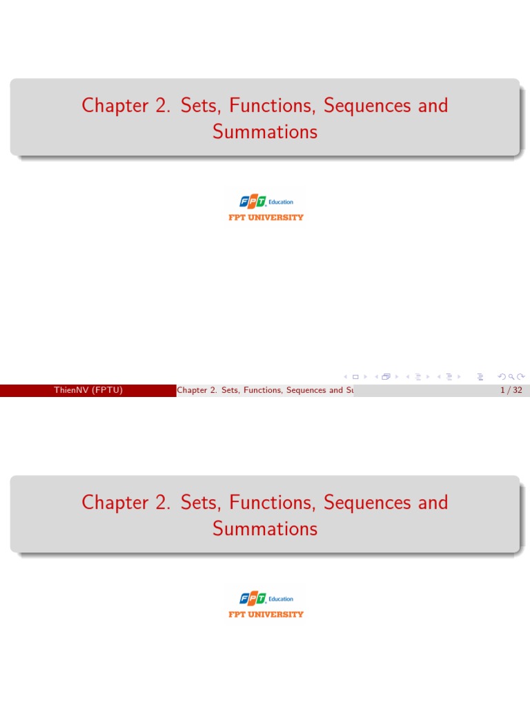 Chapter 2. Sets, Functions, Sequences and Summations | PDF | Set (Mathematics) | Summation