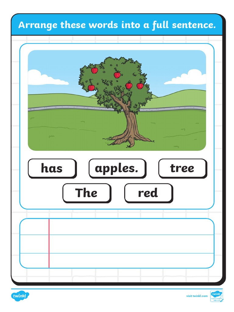 T S 3378 Simple Sentence Scramble Activity Sheet - Ver - 3 | PDF ...