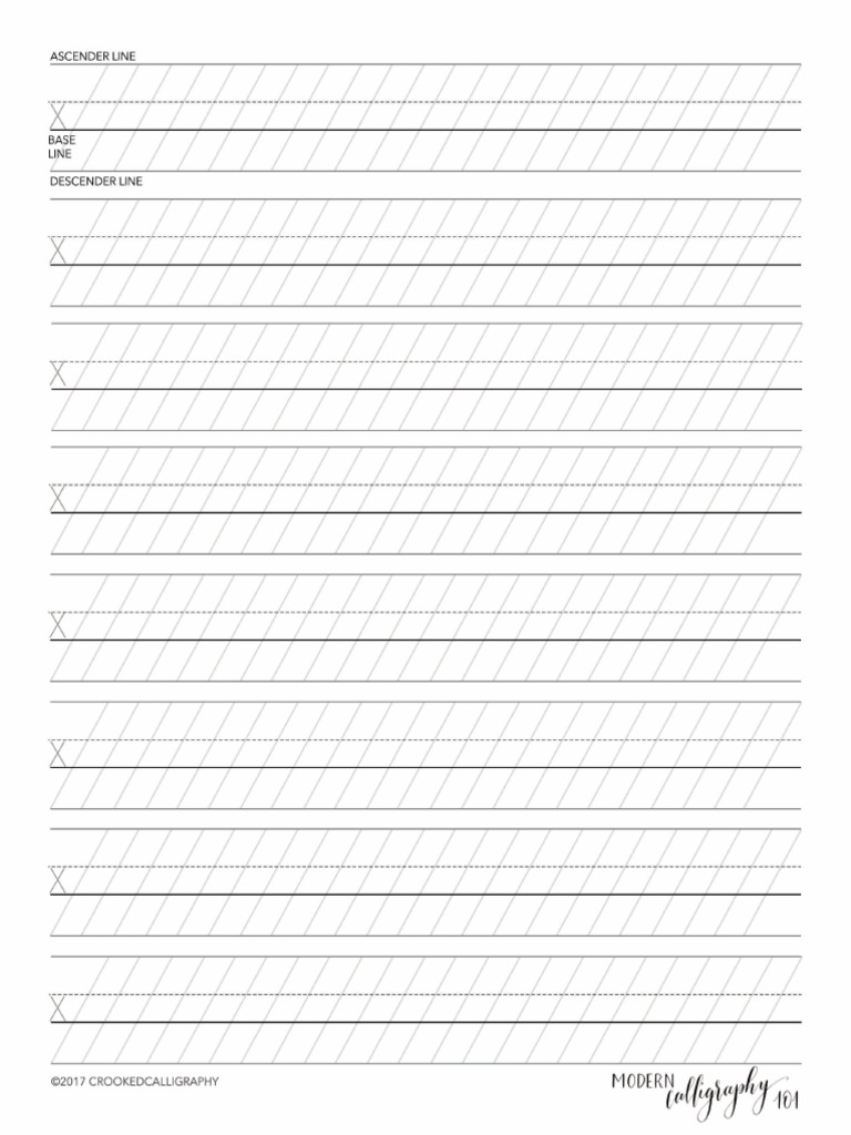 Blank Calligraphy Guidelines | PDF