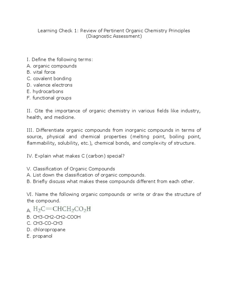 LC1 Review of Organic Chemistry | PDF | Law | Technology & Engineering
