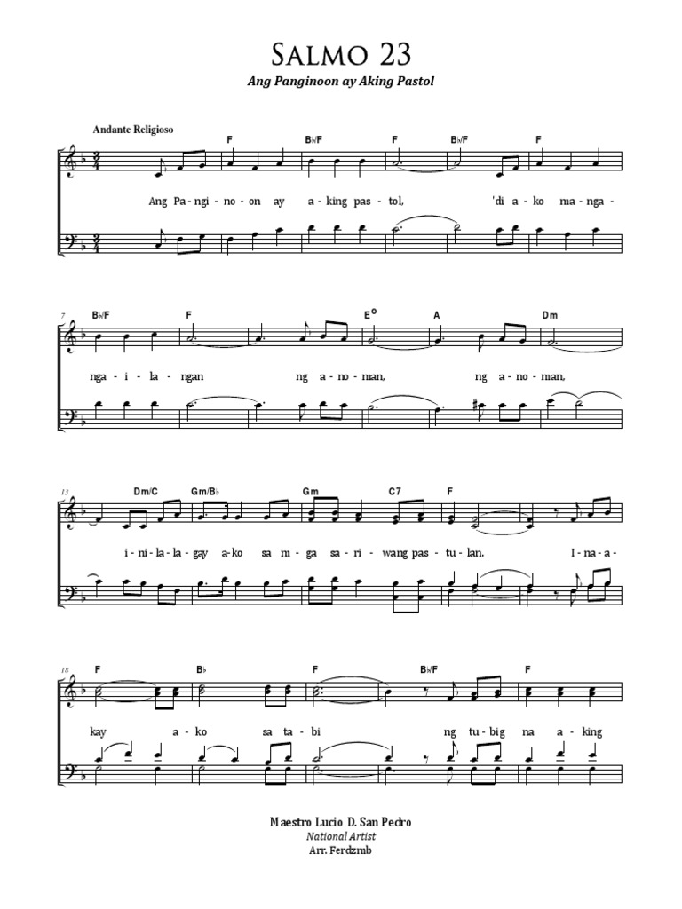 Salmo 23 San Pedro Arr. FMB (2) | PDF