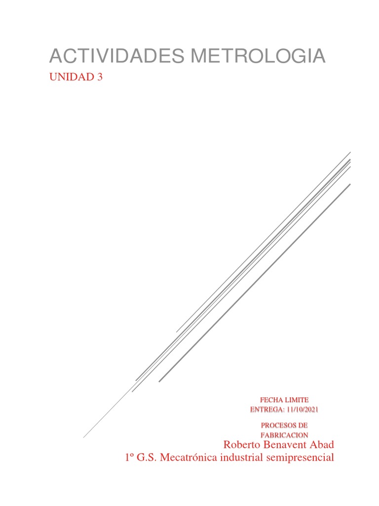Medición y verificación dimensional: conceptos básicos y procesos de medición directa | PDF ...