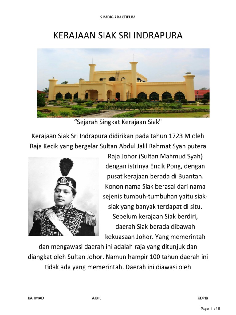 Kerajaan Siak | PDF