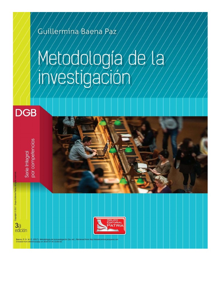 Libro - 2017 Metodologia de La Investigación 3ed - Guillermina Baena Paz | PDF
